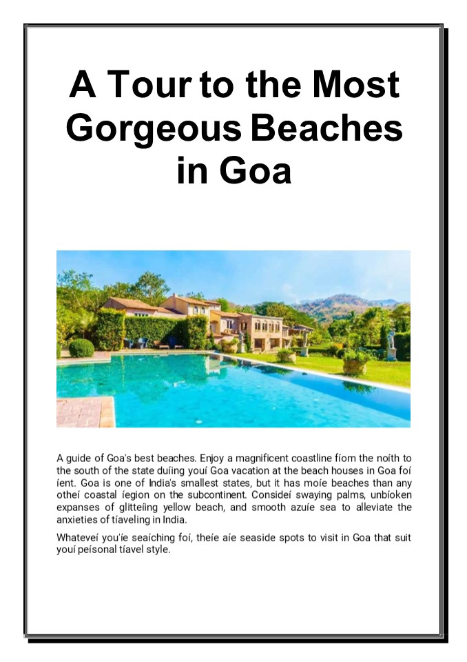 PPT – A Tour to the Most Gorgeous Beaches in Goa PowerPoint ...