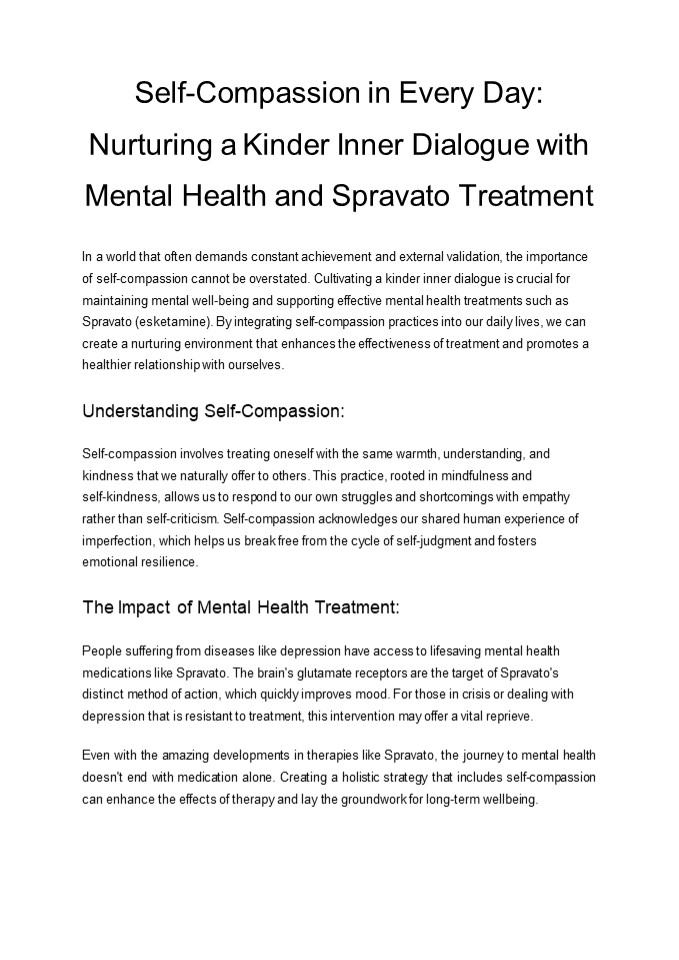 Self-Compassion in Every Day: Nurturing a Kinder Inner Dialogue with ...