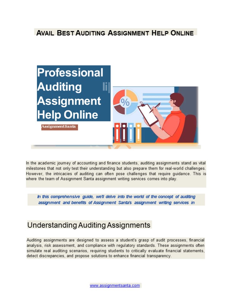 Avail Best Auditing Assignment Help Online presentation | free to download