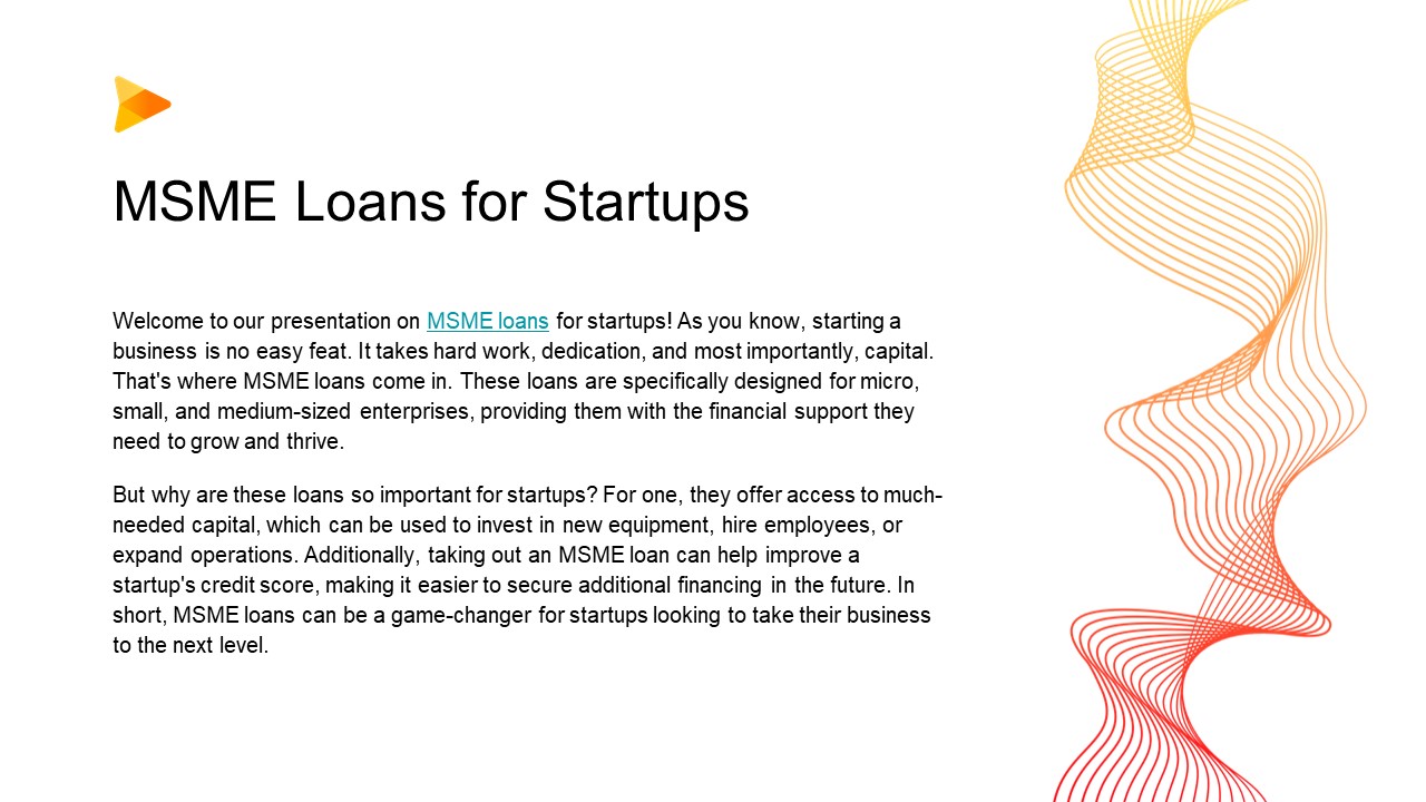 MSME Loan presentation | free to download