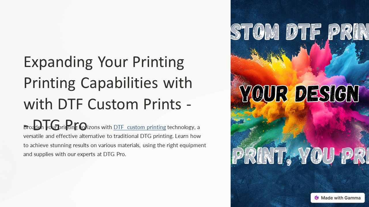Expanding Your Printing Capabilities with DTF Custom Prints - DTG Pro ...