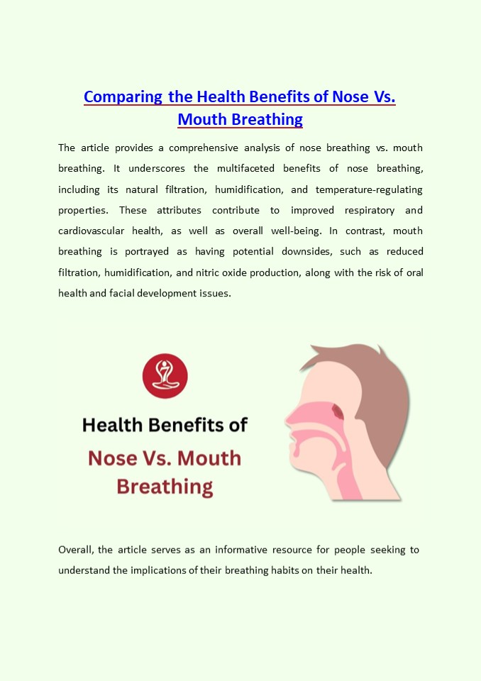 PPT – Comparing the Health Benefits of Nose Vs. Mouth Breathing ...