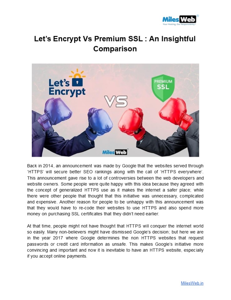 PPT – Let’s Encrypt Vs Premium SSL _ An Insightful Comparison PowerPoint presentation | free to ...