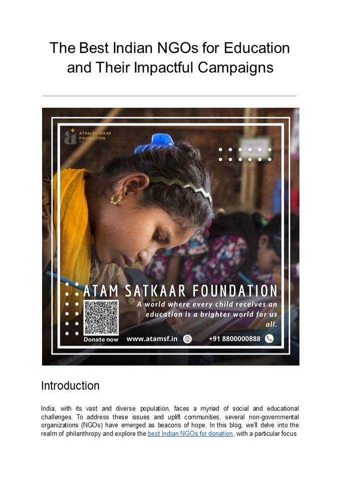 The Best Indian NGOs For Education And Their Impactful Campaigns ...