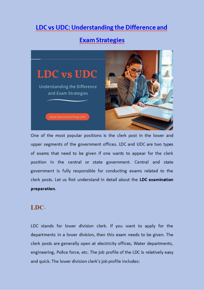 LDC vs UDC: Understanding the Difference and Exam Strategies presentation | free to download