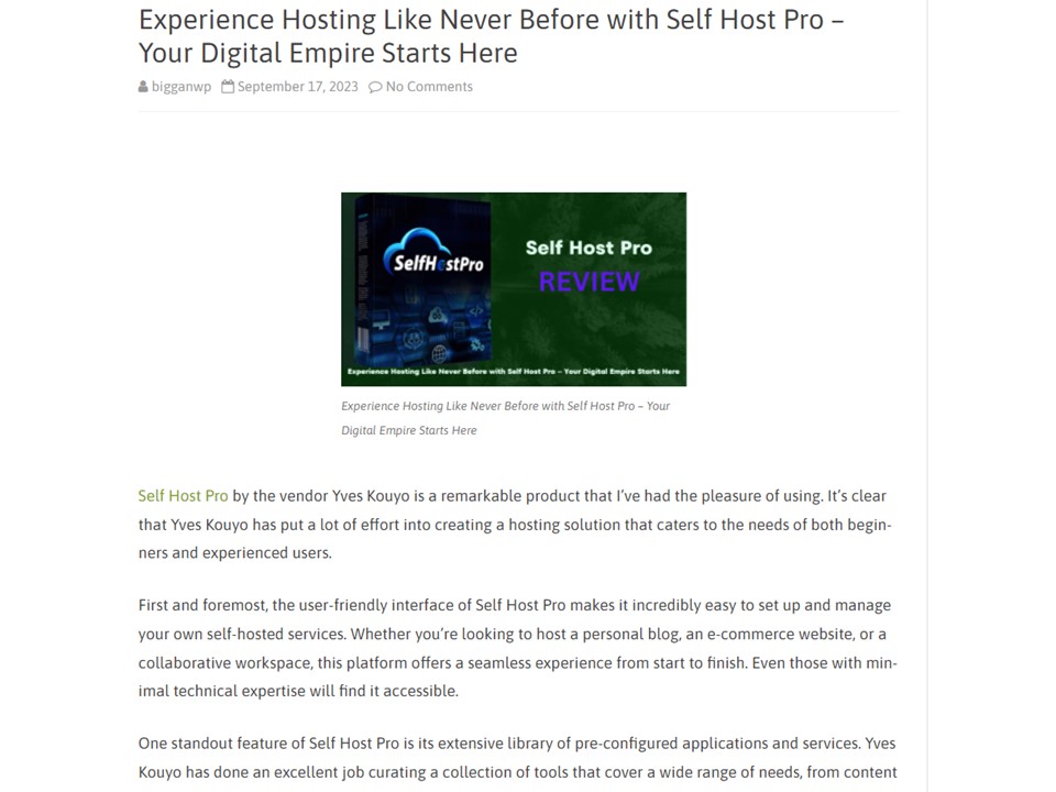 PPT – Experience Hosting Like Never Before with Self Host Pro – Your ...