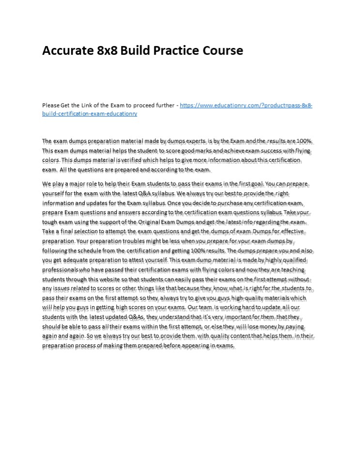 PPT – Accurate 8x8 Build Practice Course PowerPoint presentation | free ...