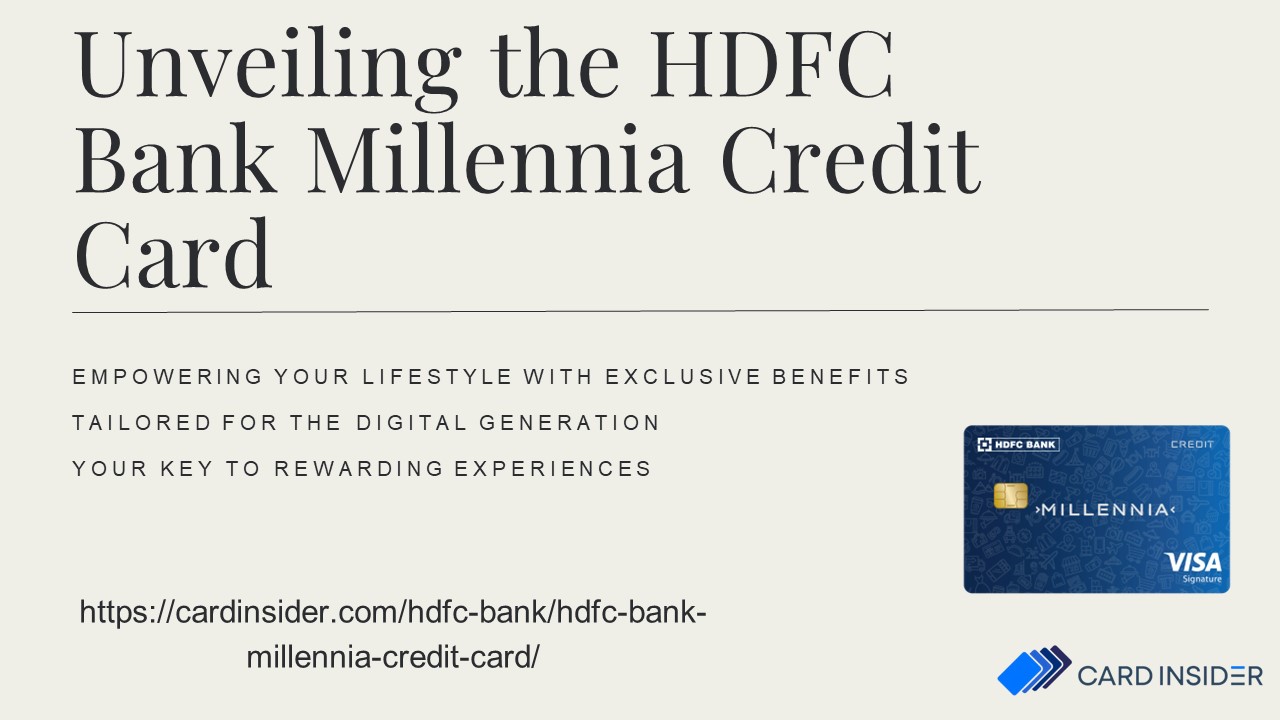 Introducing the HDFC Bank Millennia Credit Card presentation | free to ...