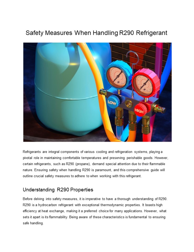Safety Measures When Handling R290 Refrigerant presentation | free to ...