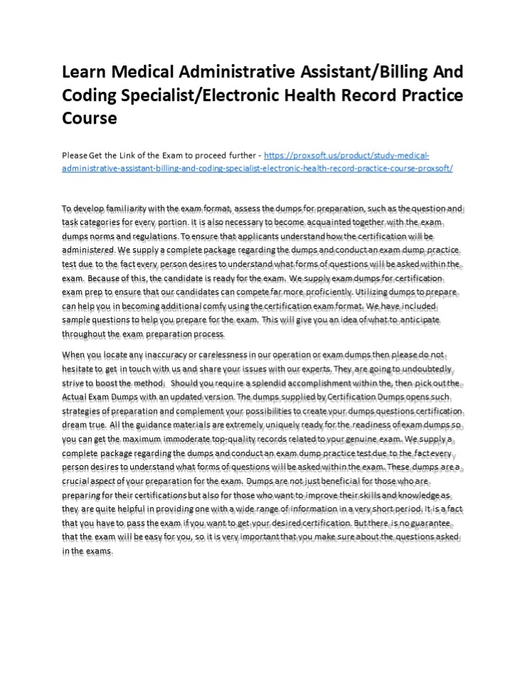 Learn Medical Administrative Assistant/Billing And Coding Specialist ...