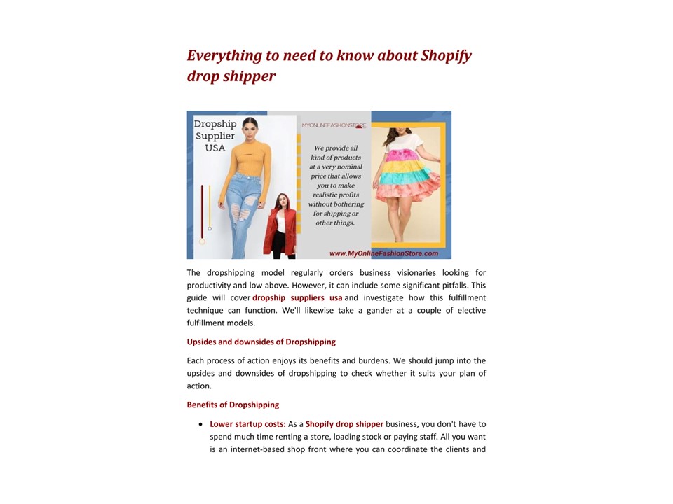 PPT – Everything to need to know about Shopify drop shipper PowerPoint ...