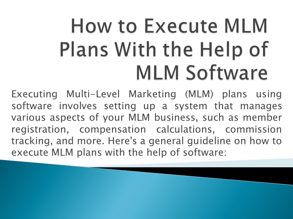 How to Execute MLM Plans With the Help of MLM Software presentation ...
