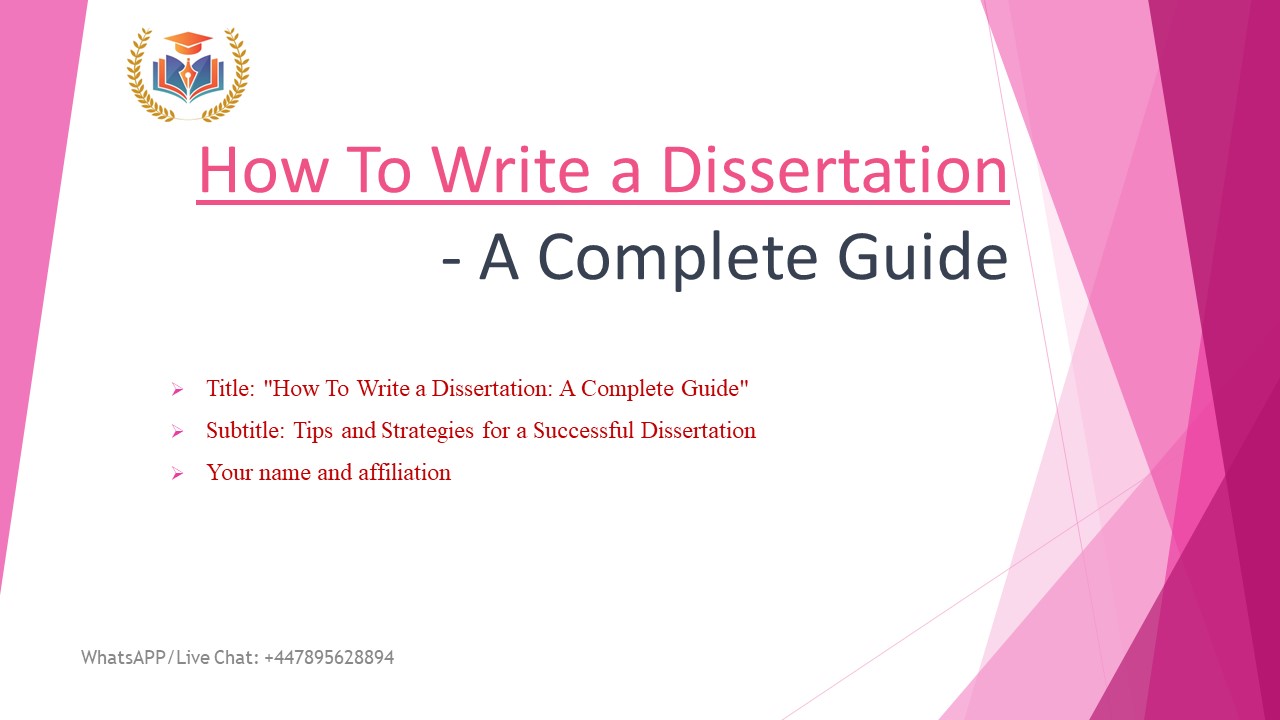 How to write a Dissertation presentation | free to download