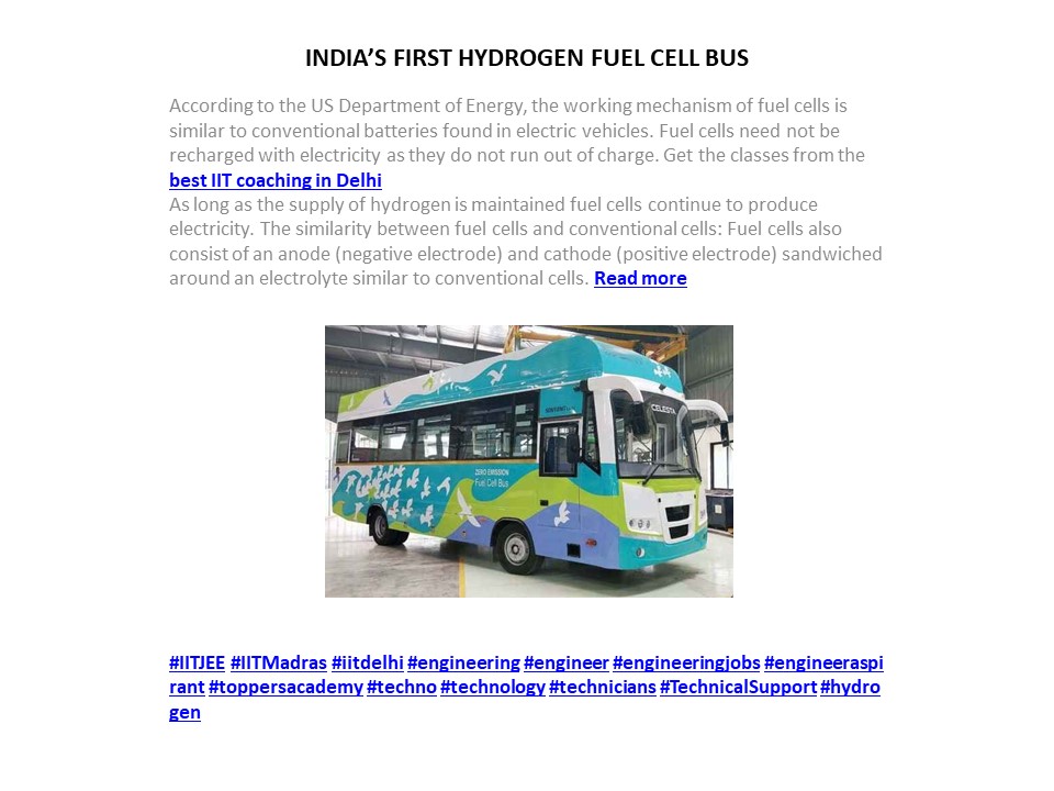 INDIA’S FIRST HYDROGEN FUEL CELL BUS presentation | free to download