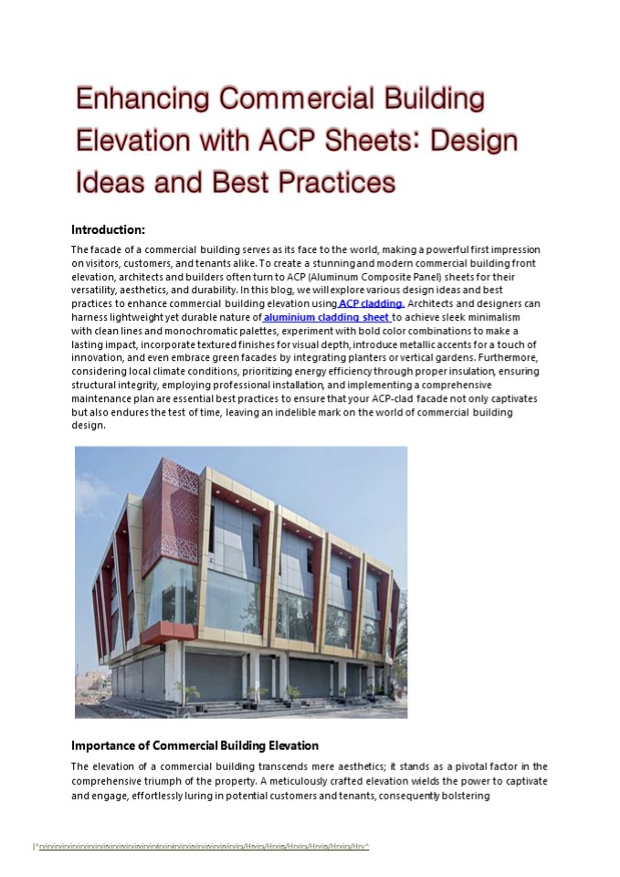 PPT – Enhancing Commercial Building Elevation with ACP Sheets: Design ...