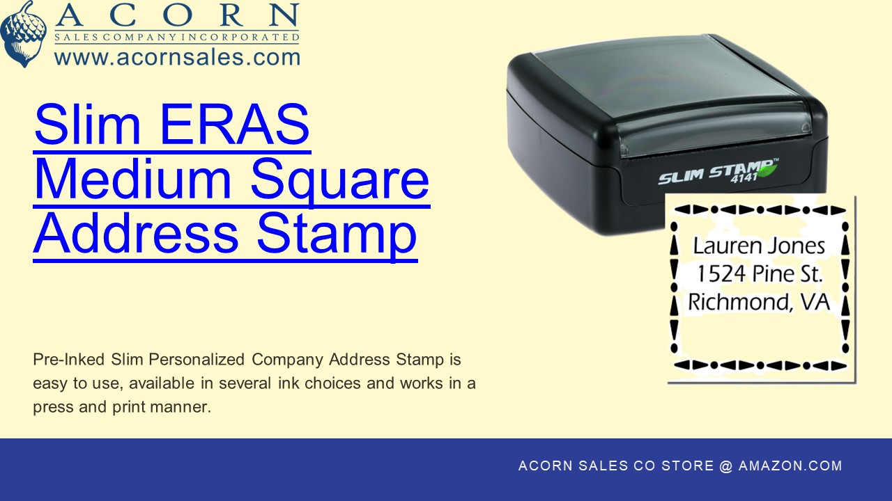 PPT – Slim ERAS Medium Square Address Stamp (1) PowerPoint presentation ...