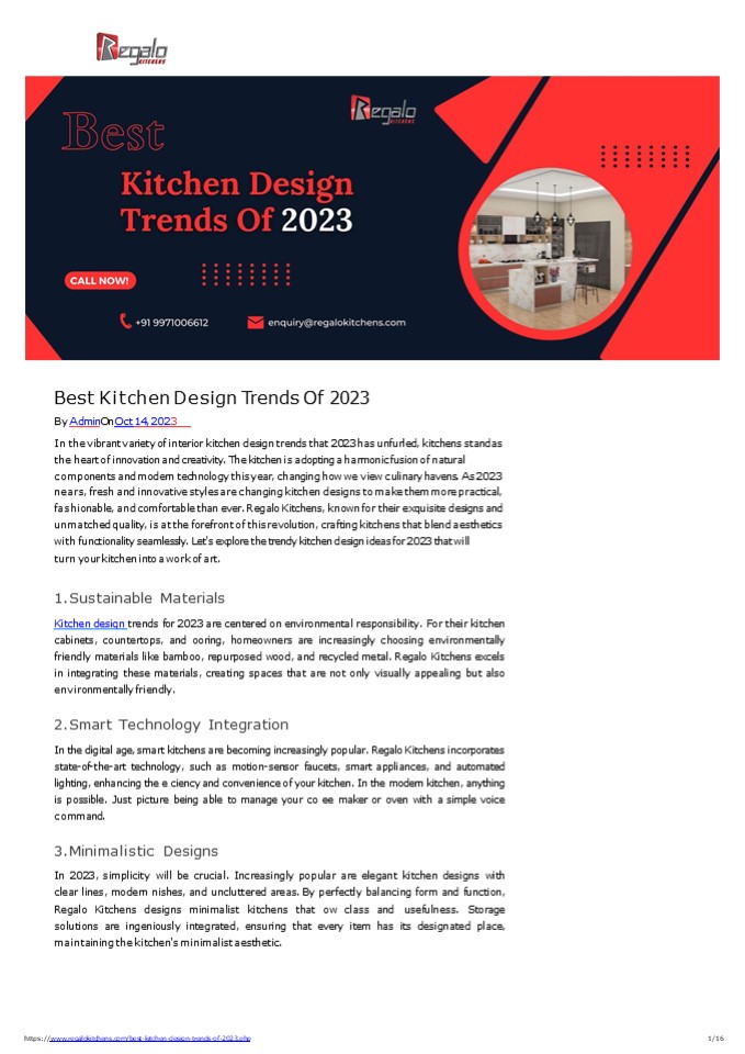 Best Kitchen Design Trends Of 2023 presentation | free to download