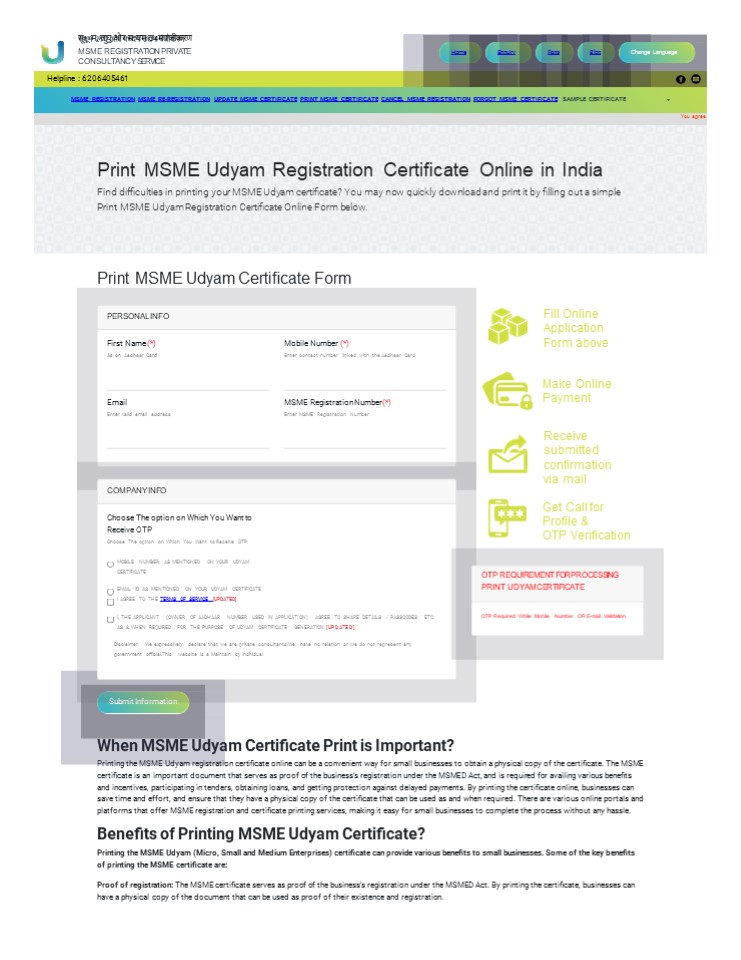 Print MSME Udyam Registration Certificate Online in India presentation ...