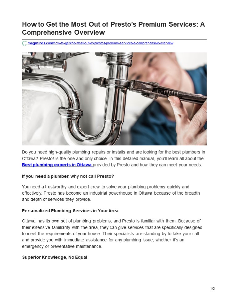 How to Get the Most Out of Presto's Premium Services: A Comprehensive Overview presentation ...