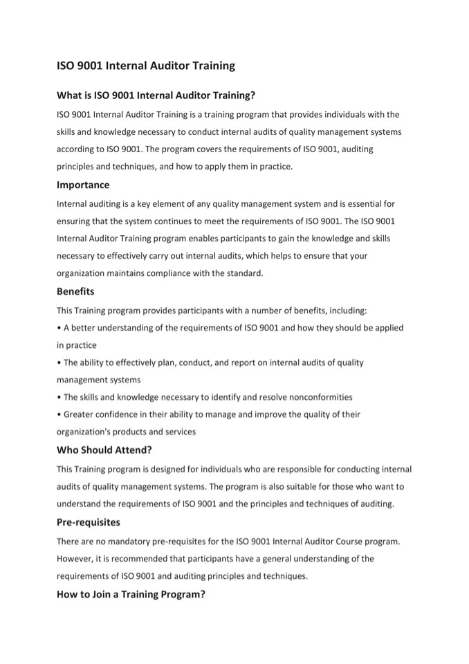 PPT – ISO 9001 Internal Auditor Training PowerPoint presentation | free to download - id: 97f5e7 ...