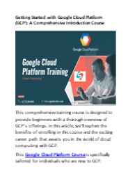 PPT – About the GCP Services. PowerPoint presentation | free to ...