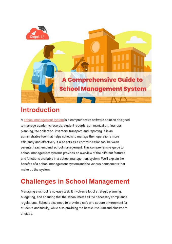 A Comprehensive Guide to School Management System presentation | free ...
