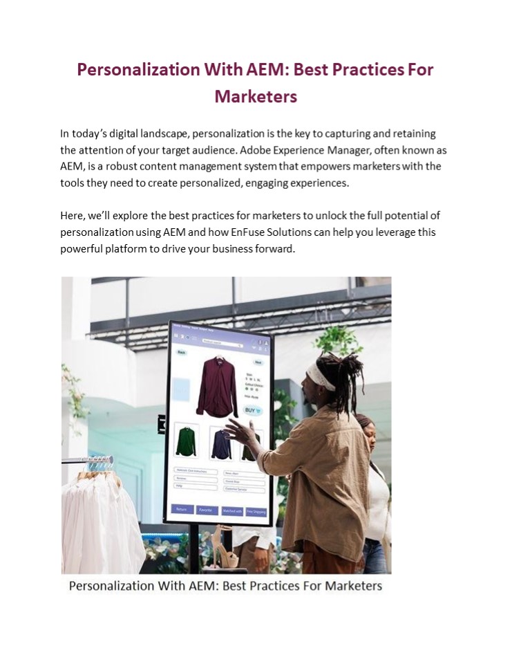 PPT – Personalization With AEM: Best Practices For Marketers PowerPoint presentation | free to ...