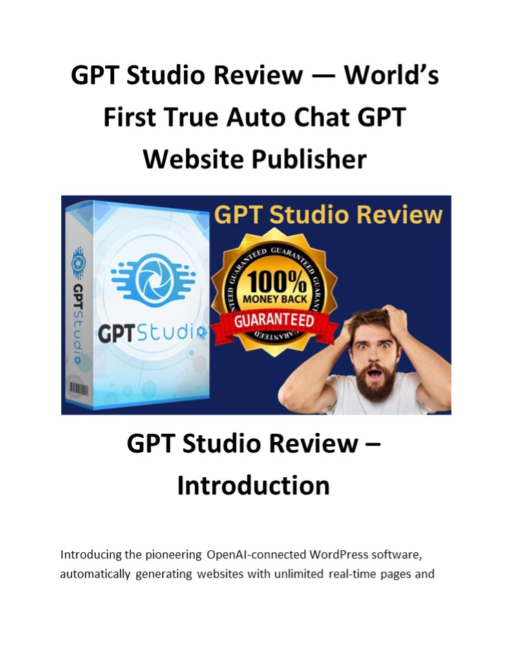 PPT – GPT Studio Review — World’s First True Auto Chat GPT Website Publisher PowerPoint ...