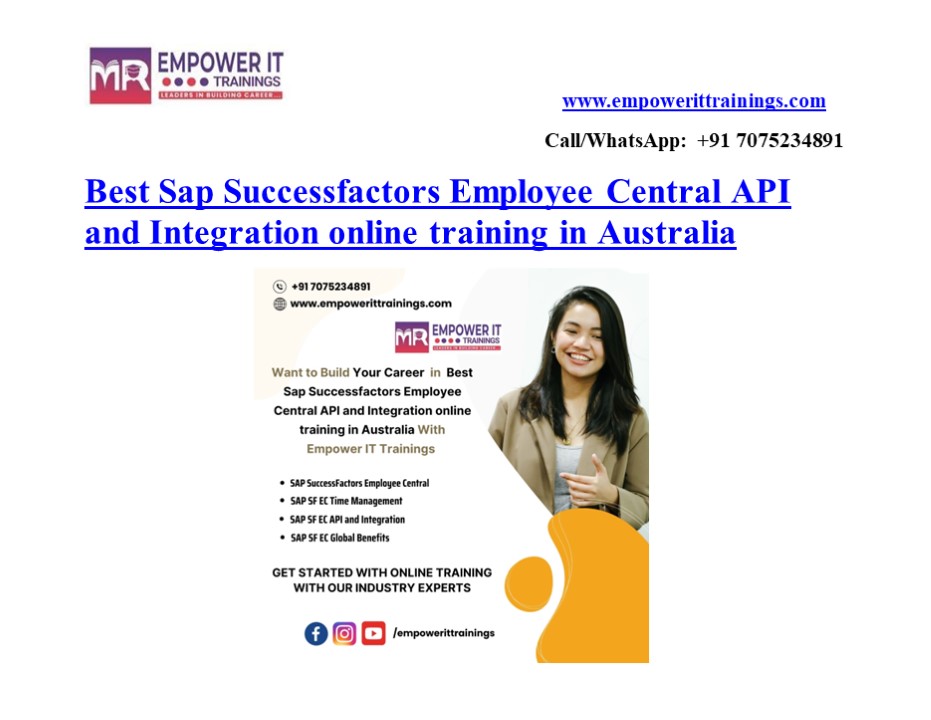 Sap Successfactors Employee Central API and Integration online training ...