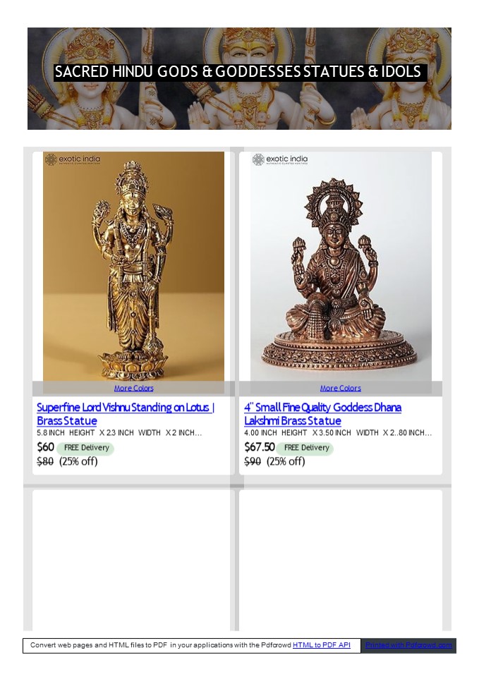 PPT – Sacred Hindu Gods & Goddesses Statues & Idols (1) PowerPoint presentation | free to ...
