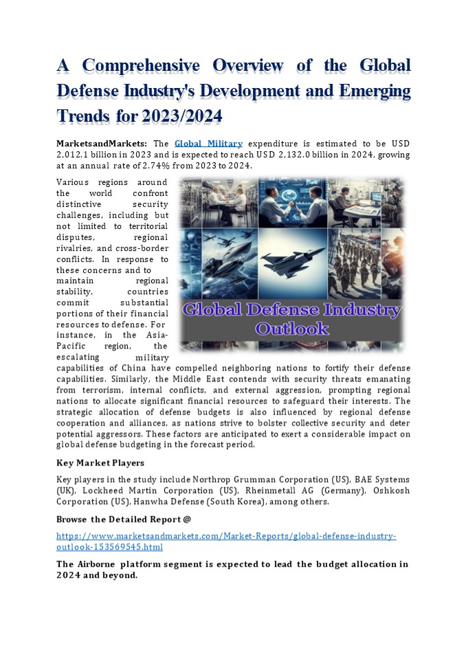 PPT – Global Defense Industry's Development and Emerging Trends for ...
