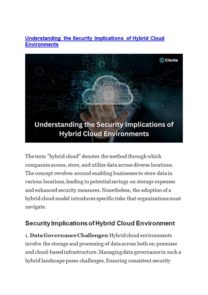 PPT – Understanding the Security Implications of Hybrid Cloud ...