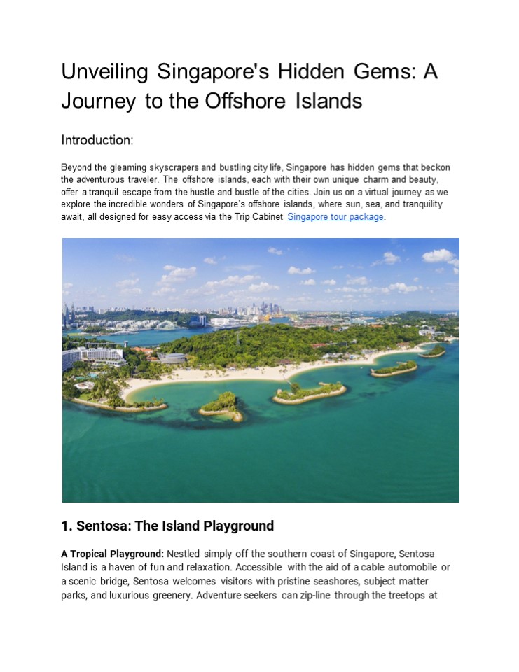 PPT – Unveiling Singapore’s Hidden Gems: A Journey to the Offshore Islands PowerPoint ...
