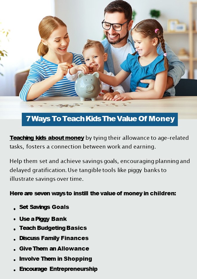 7 Ways To Teach Kids The Value Of Money presentation | free to download