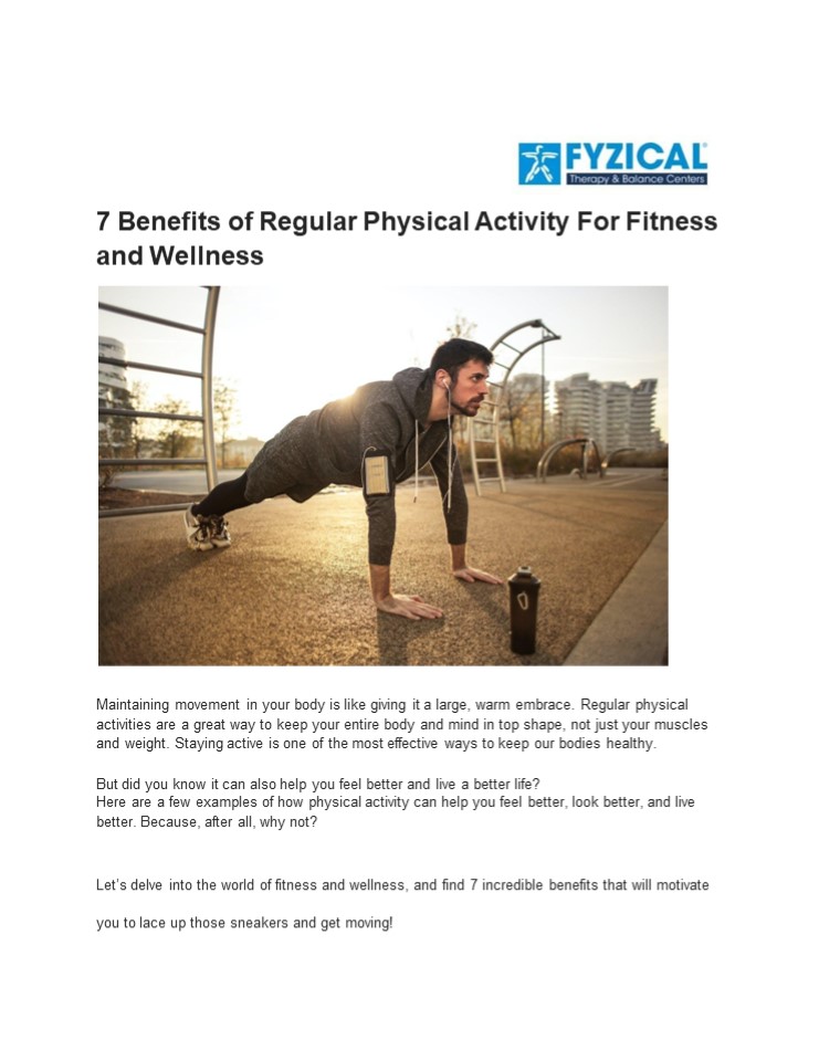 PPT – 7 Benefits of Regular Physical Activity For Fitness and Wellness ...