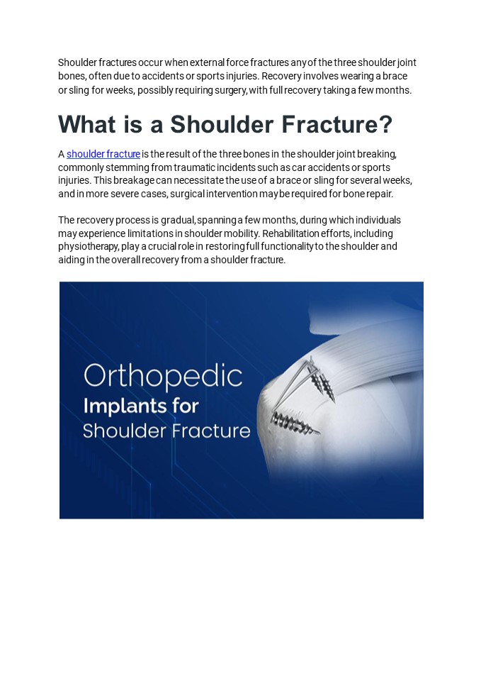 PPT – Shoulder Fracture : Overview, Types and Implants PowerPoint ...