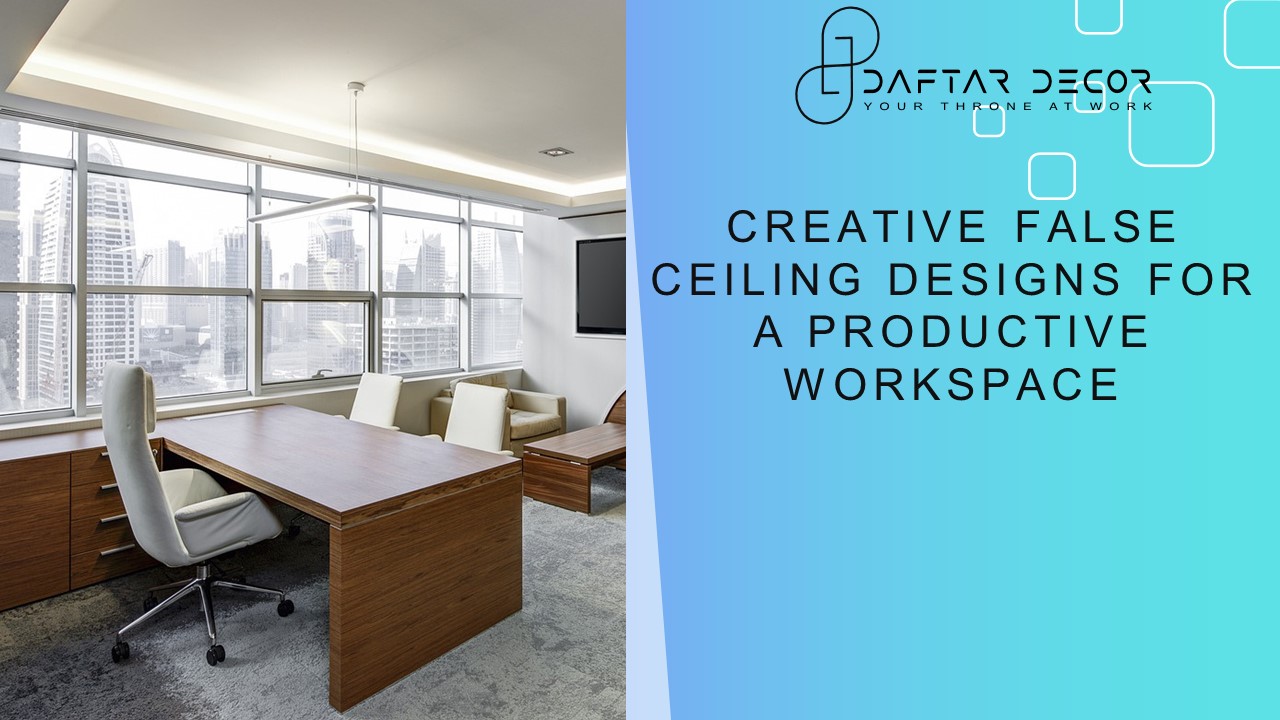 Creative False Ceiling Designs for a Productive Workspace presentation | free to download