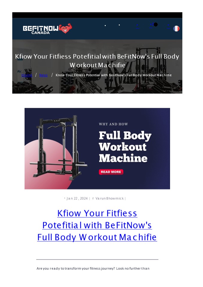 Experience complete fitness with BeFitNow's compact Full Body Workout ...