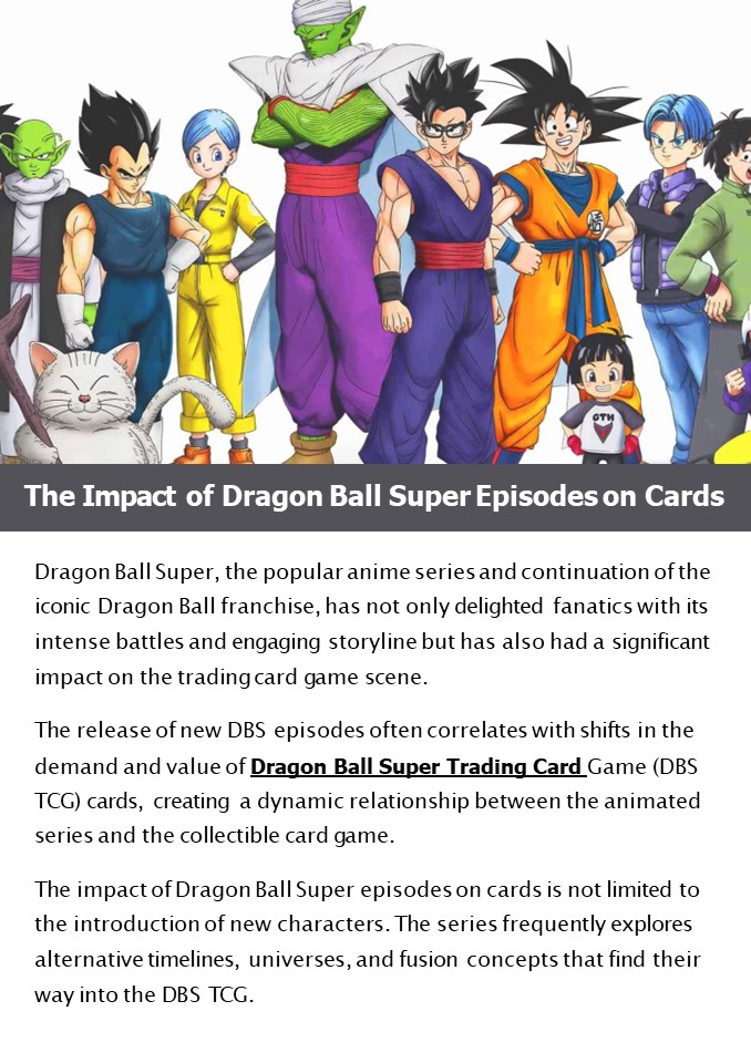 The Impact of Dragon Ball Super Episodes on Cards presentation | free ...