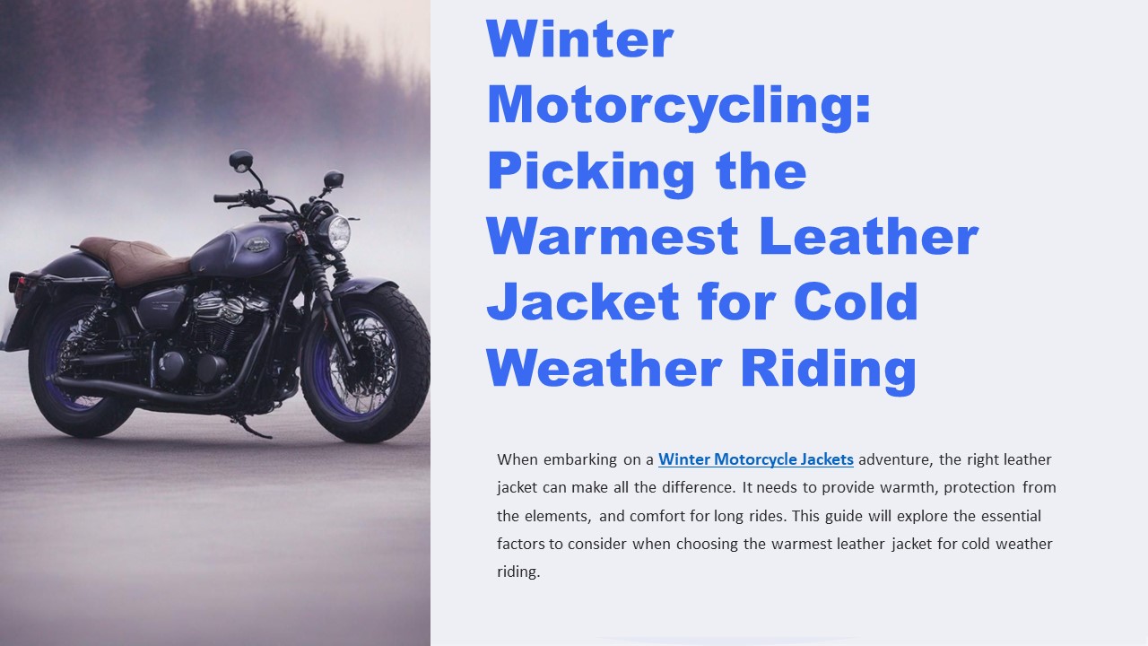 PPT – Winter Motorcycling: Picking the Warmest Leather Jacket for Cold ...