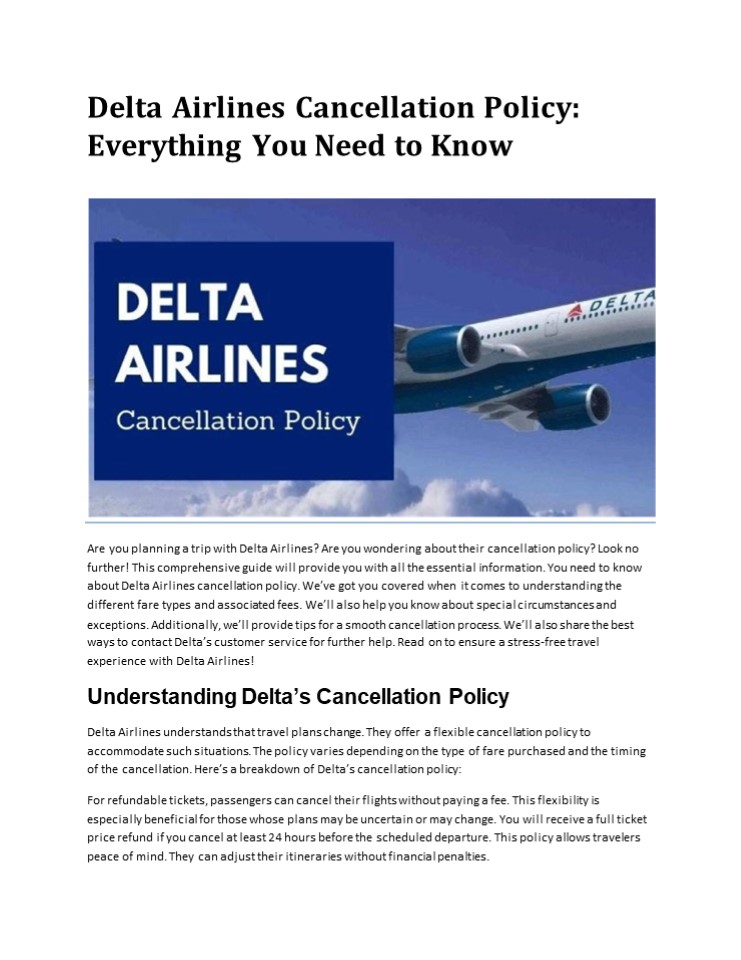 PPT – Delta Airlines Cancellation Policy: Everything You Need to Know PowerPoint presentation ...