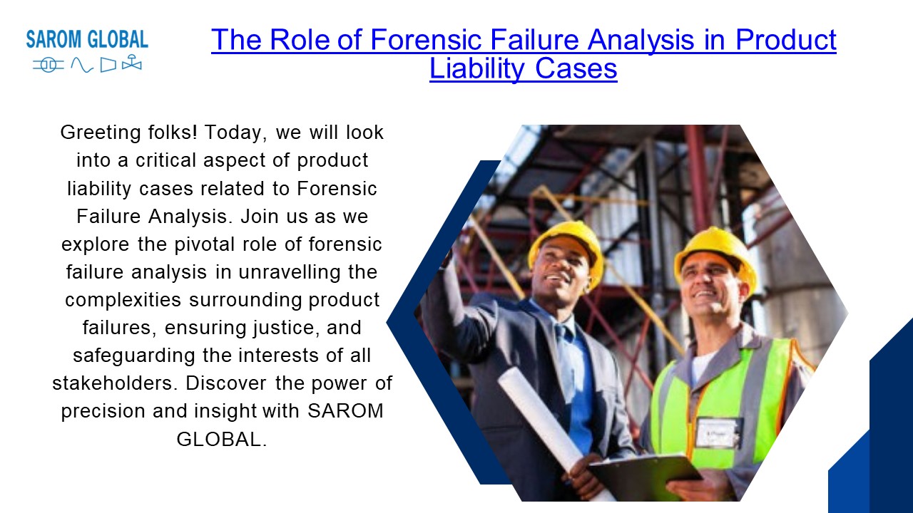 PPT – The Role of Forensic Failure Analysis in Product Liability Cases PowerPoint presentation ...