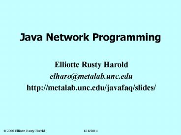 Java Network Programming presentation | free to download