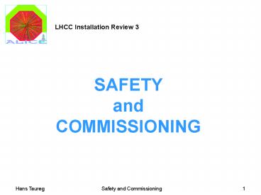 SAFETY and COMMISSIONING presentation | free to view