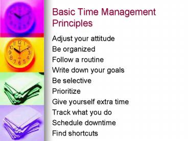 Basic Time Management Principles presentation | free to download