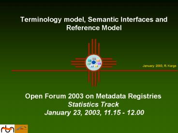 PPT – Terminology model, Semantic Interfaces and Reference Model ...