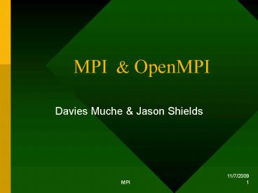 PPT – MPI PowerPoint presentation | free to view - id: 18d9d9-ZDc1Z