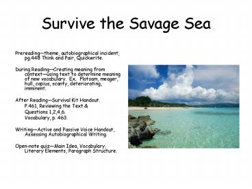 PPT – Survive the Savage Sea PowerPoint presentation | free to view ...