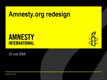 PPT – Amnesty.org redesign PowerPoint presentation | free to view - id ...