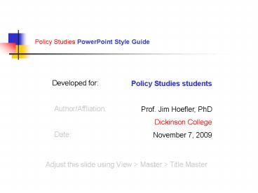 PPT – Adjust this slide using View Master Title Master PowerPoint ...